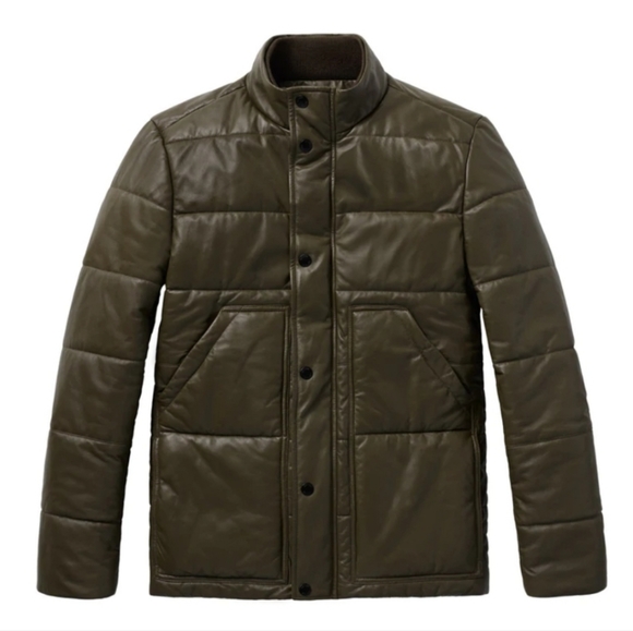 Aether | Jackets & Coats | Aether Preston Leather Down Coat Mens Small ...